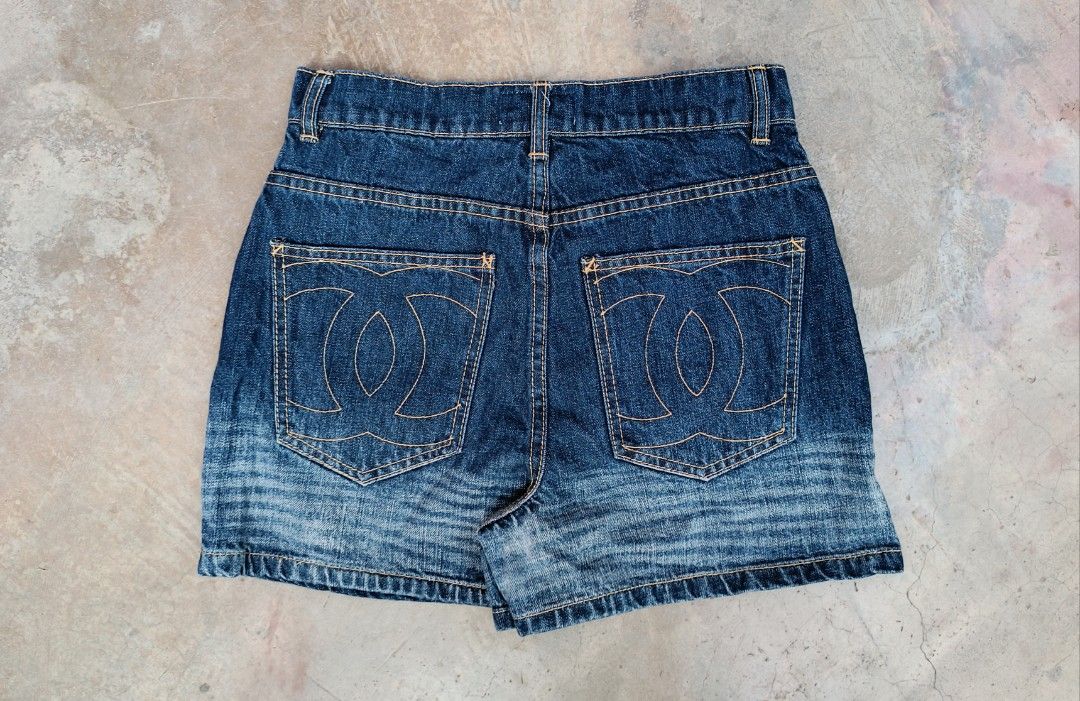 CHANEL DENIM SHORT, Women's Fashion, Bottoms, Shorts on Carousell