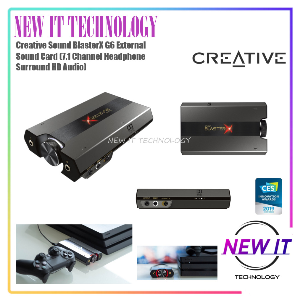 Creative Sound Blaster X G6 Hi-Resolution Gaming 7.1 HD External ...