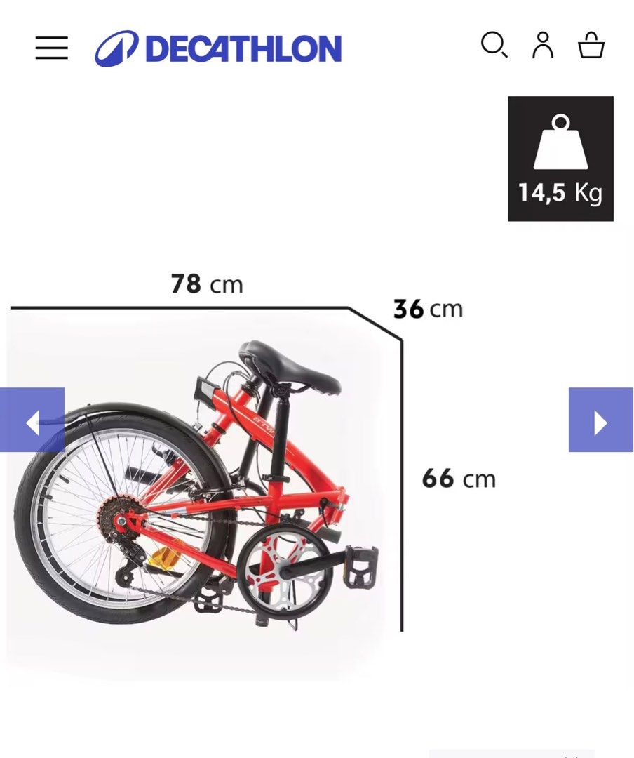 Decathlon foldable cycle, Sports Equipment, Bicycles & Parts, Bicycles ...