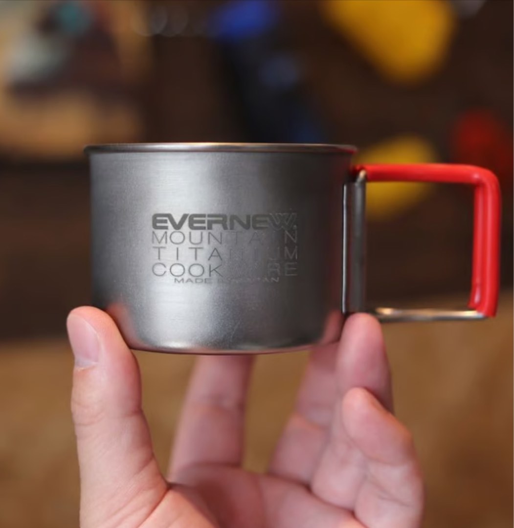Evernew 220 鈦合金超輕杯 Titanium 露營行山必備, 運動產品, 行山及露營 - Carousell