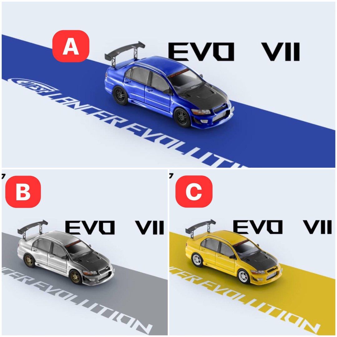 Fast Speed FS 1:64合金模型 Mitsubishi Lancer Evolution EVO VII 第7代Mk7，C ...
