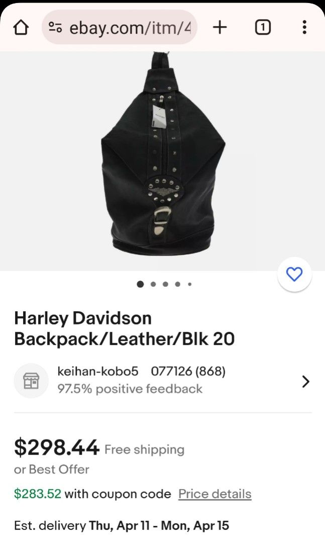 Harley Davidson Leather Barrel Backpack, Men's Fashion, Bags, Backpacks ...