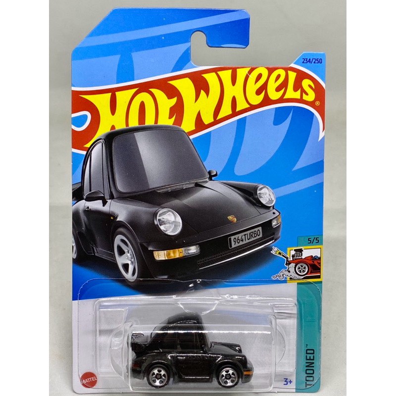 Hot Wheels PORSCHE 911 TURBO 3.6 964 Black Tooned Luxury Racing Sports ...