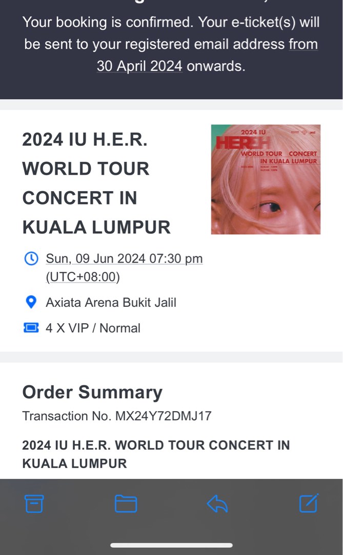 IU Concert Tickets Kuala Lumpur, Tickets & Vouchers, Event Tickets on ...