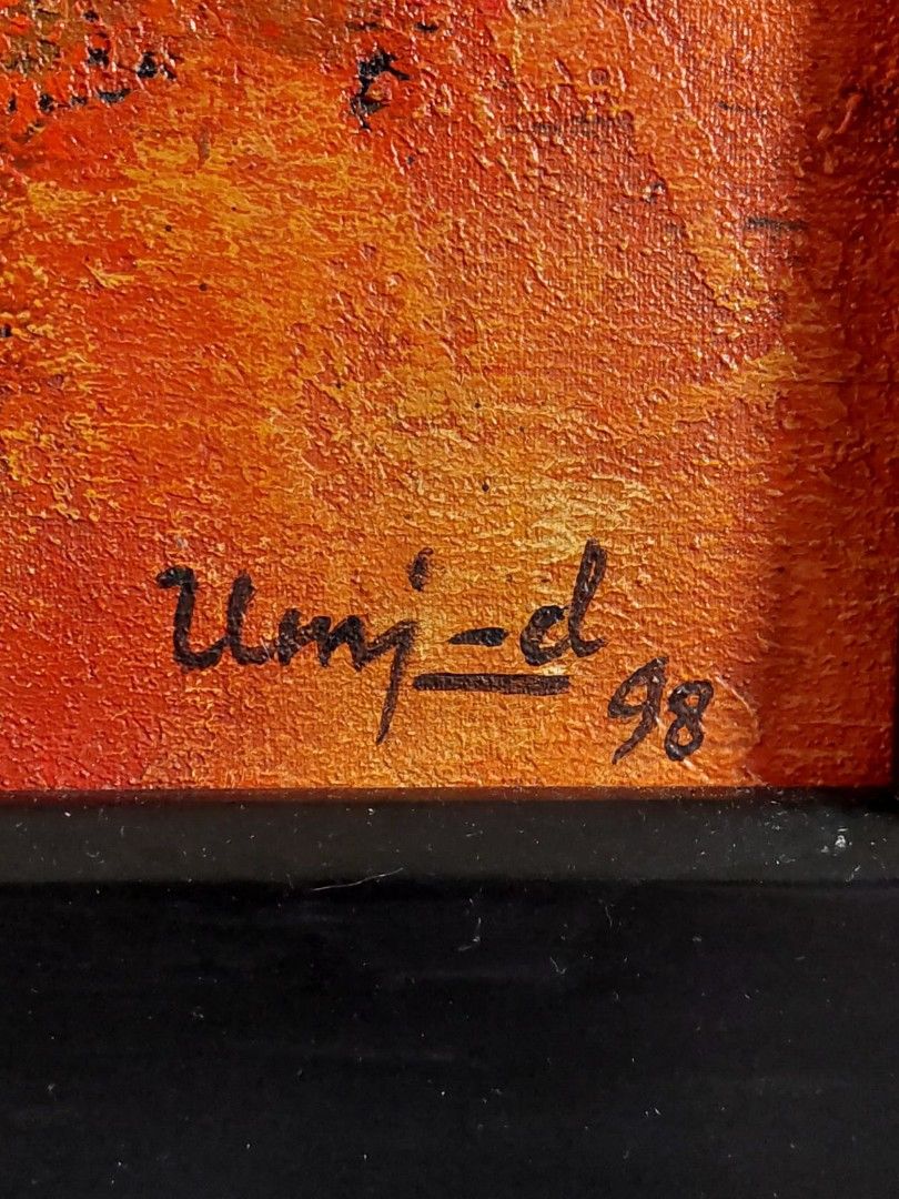 Lukisan Abstrak Karya Umi Dachlan Tahun 1998, Antik, Pajangan di Carousell