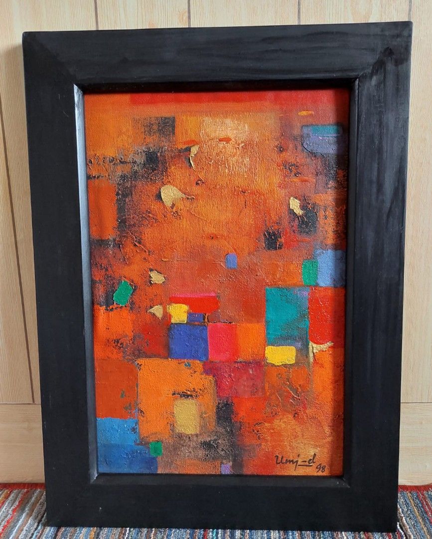Lukisan Abstrak Karya Umi Dachlan Tahun 1998, Antik, Pajangan di Carousell
