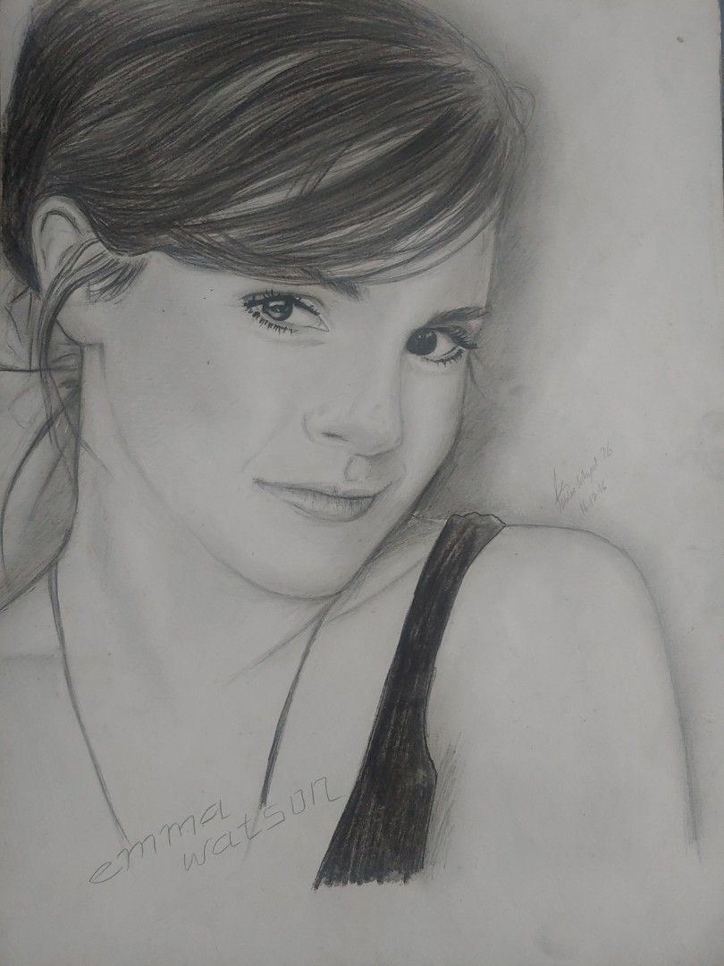 Lukisan potret saiz A3, Hobbies & Toys, Stationery & Craft, Art ...