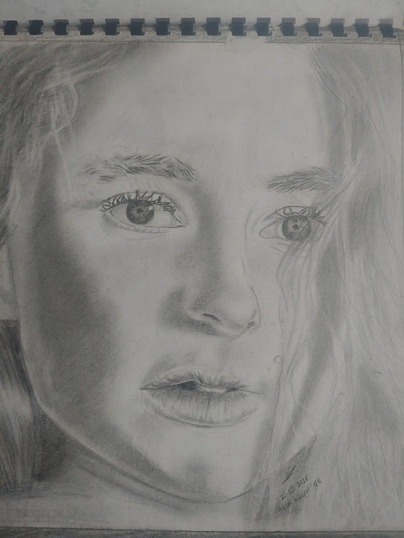 Lukisan potret saiz A3, Hobbies & Toys, Stationery & Craft, Art ...