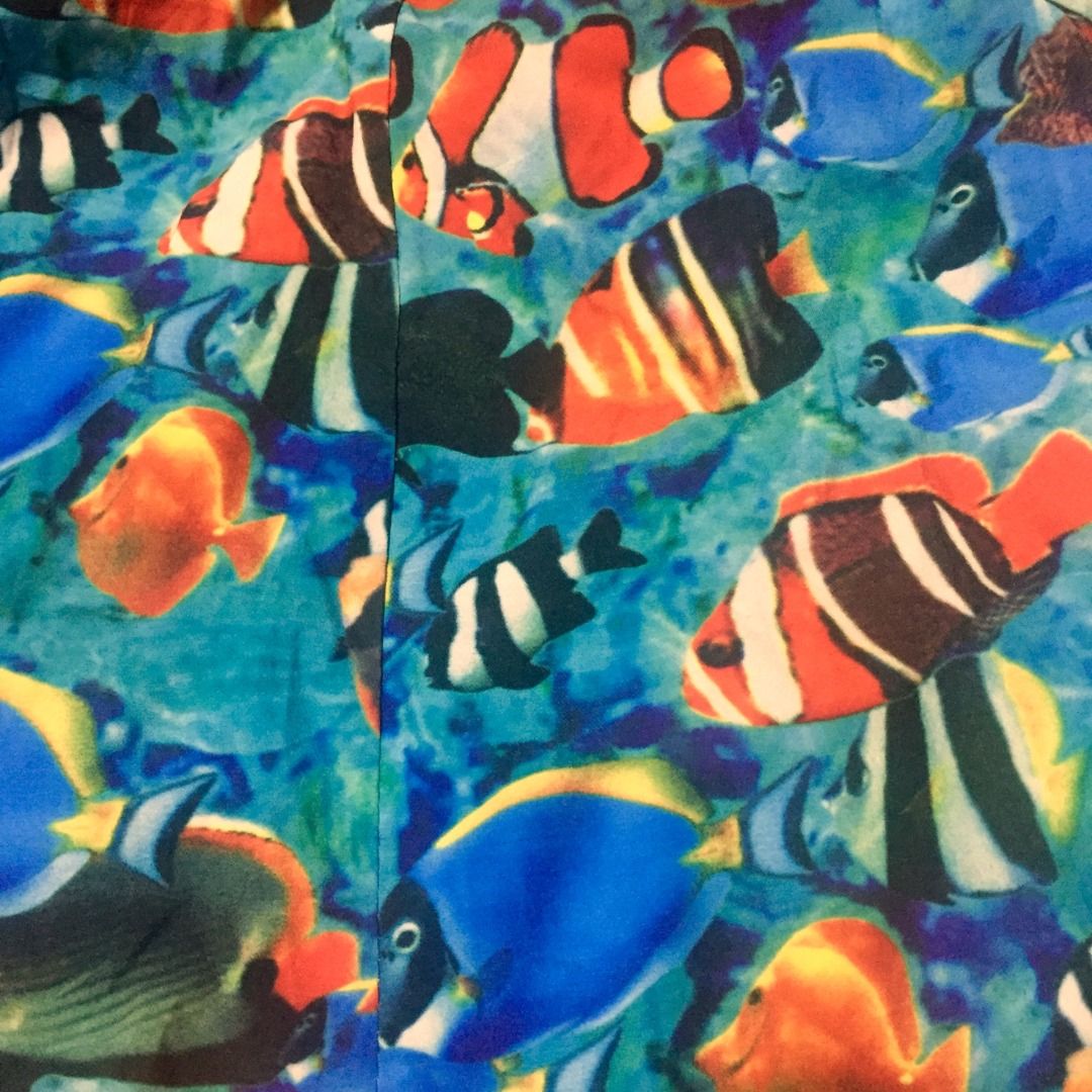 (M) KaroLin Aquarium Mini Dress Vaporwave Aesthetic Blue Orange Fish ...