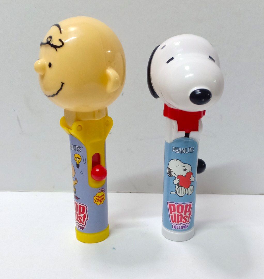 Peanuts Snoopy Charlie Brown POP UPS Lollipop Holder/ PEZ Candy ...