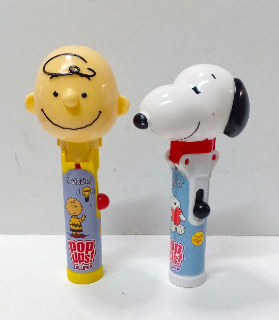 Peanuts Snoopy Charlie Brown POP UPS Lollipop Holder/ PEZ Candy ...