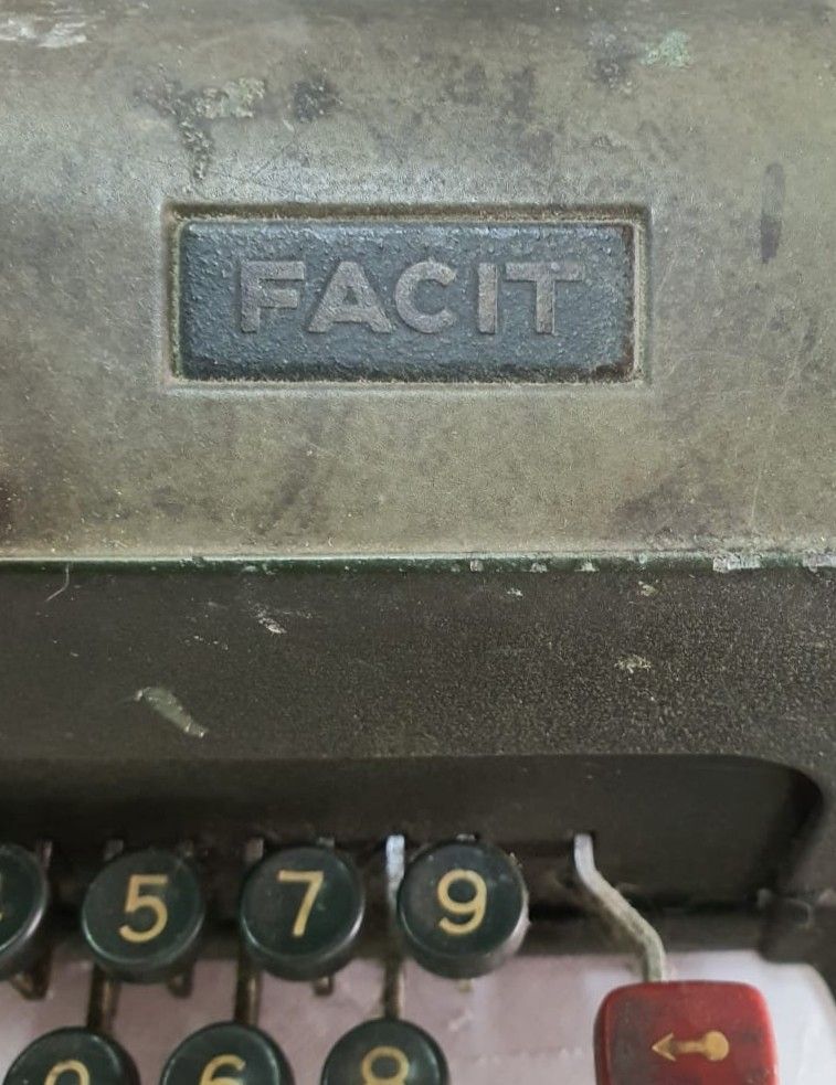 Retro Facit Calculator - Vintage Mechanical Adding Machine - 1960s ...