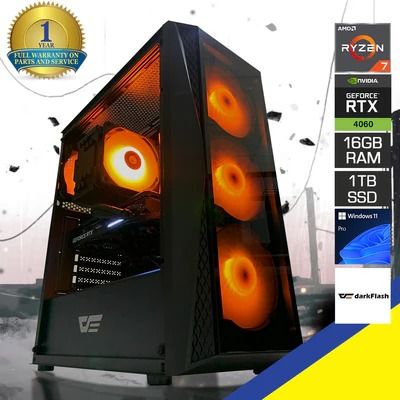SIGMA DK352 BLACK DESKTOP GAMING PC AMD RYZEN 7 5700X 16GB RAM 1TB SSD ...