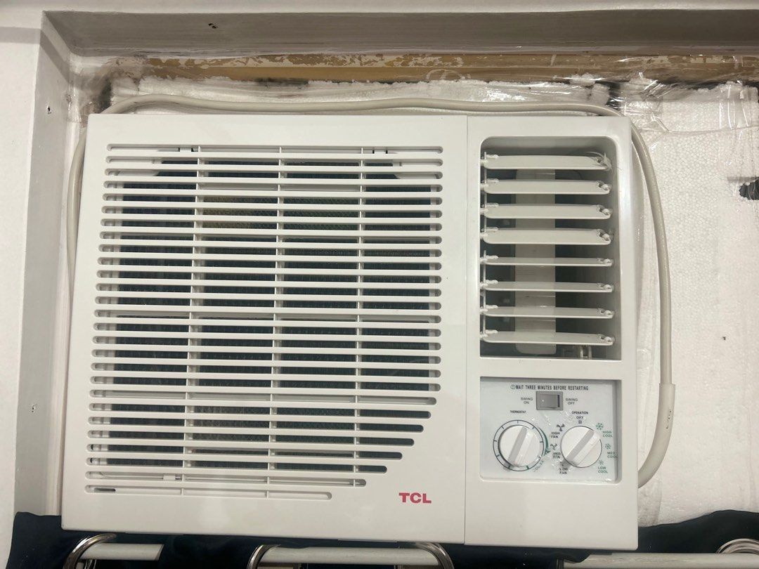 TCL 0.6HP MANUAL WINDOW TYPE AIRCON, TV & Home Appliances, Air ...