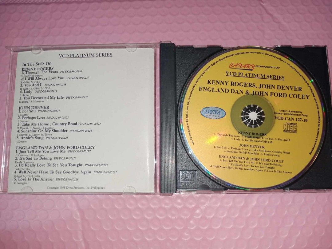 VCD Premium Series CD - Kenny Rogers, John Denver, England Dan and John ...