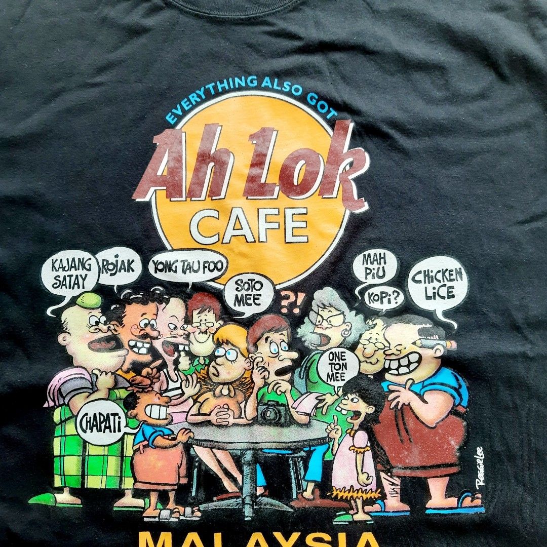 Vintage Ah Lok Cafe Malaysia T-Shirt, Men's Fashion, Tops & Sets ...