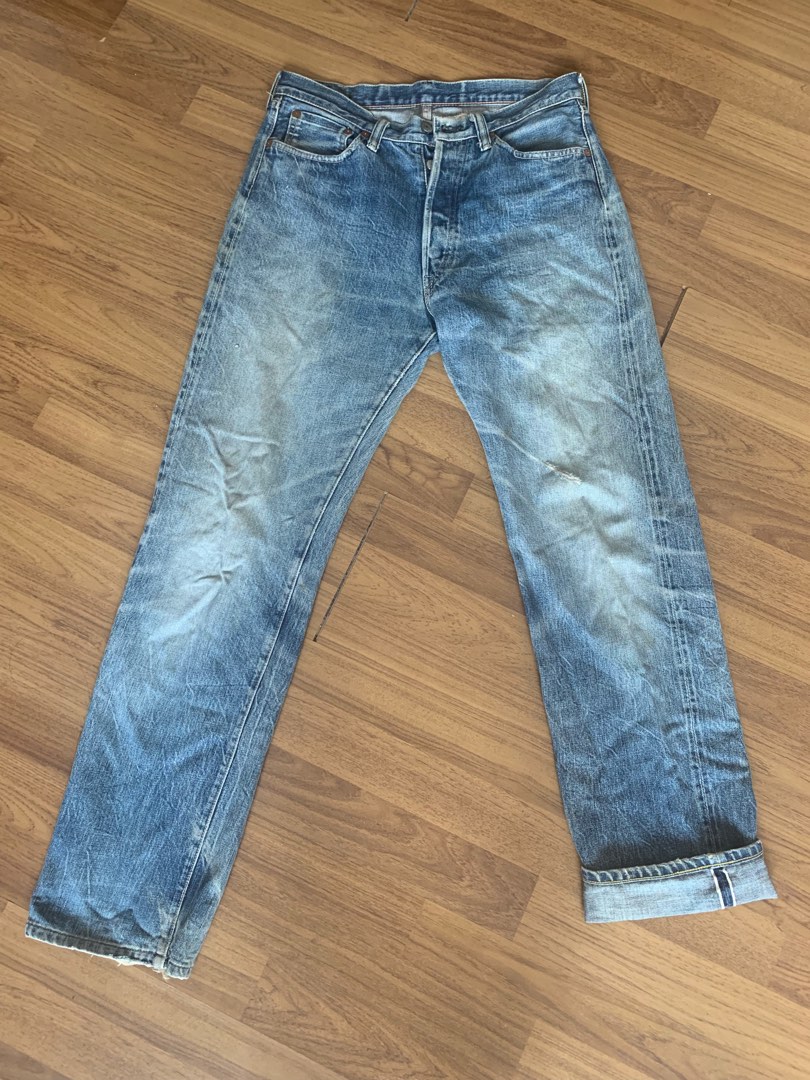 Vintage Full Count Jeans white selvedge (kepala kain), Men's Fashion ...