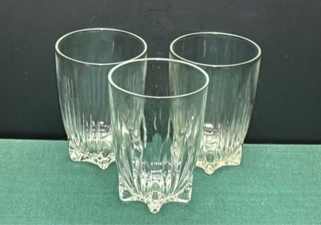 Vintage Rocket Leg Drinking Glass/Teh Tarik Glass (3 pcs) , Furniture ...