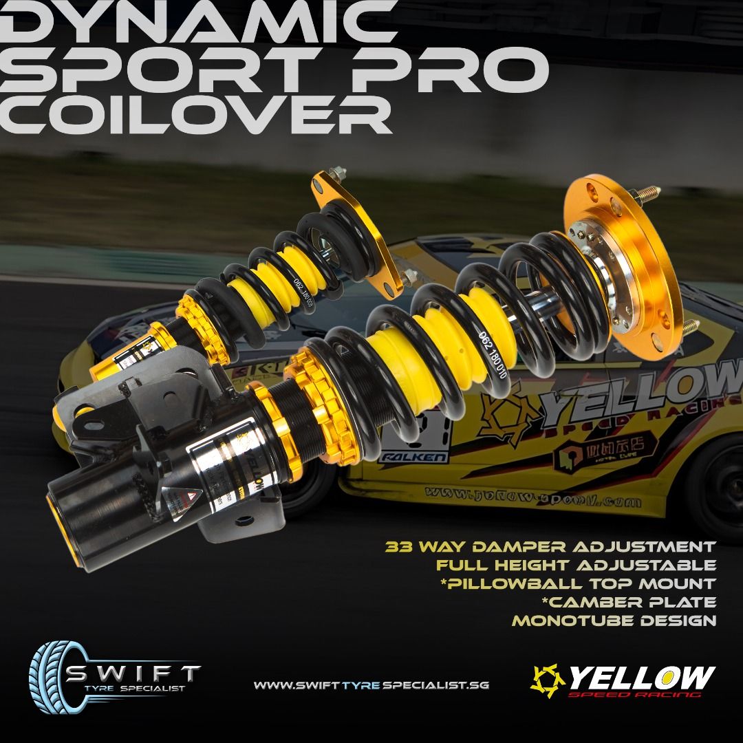 Yellow Speed Racing Coilover Car Coilover Dynamic Sport Pro Inverted ...