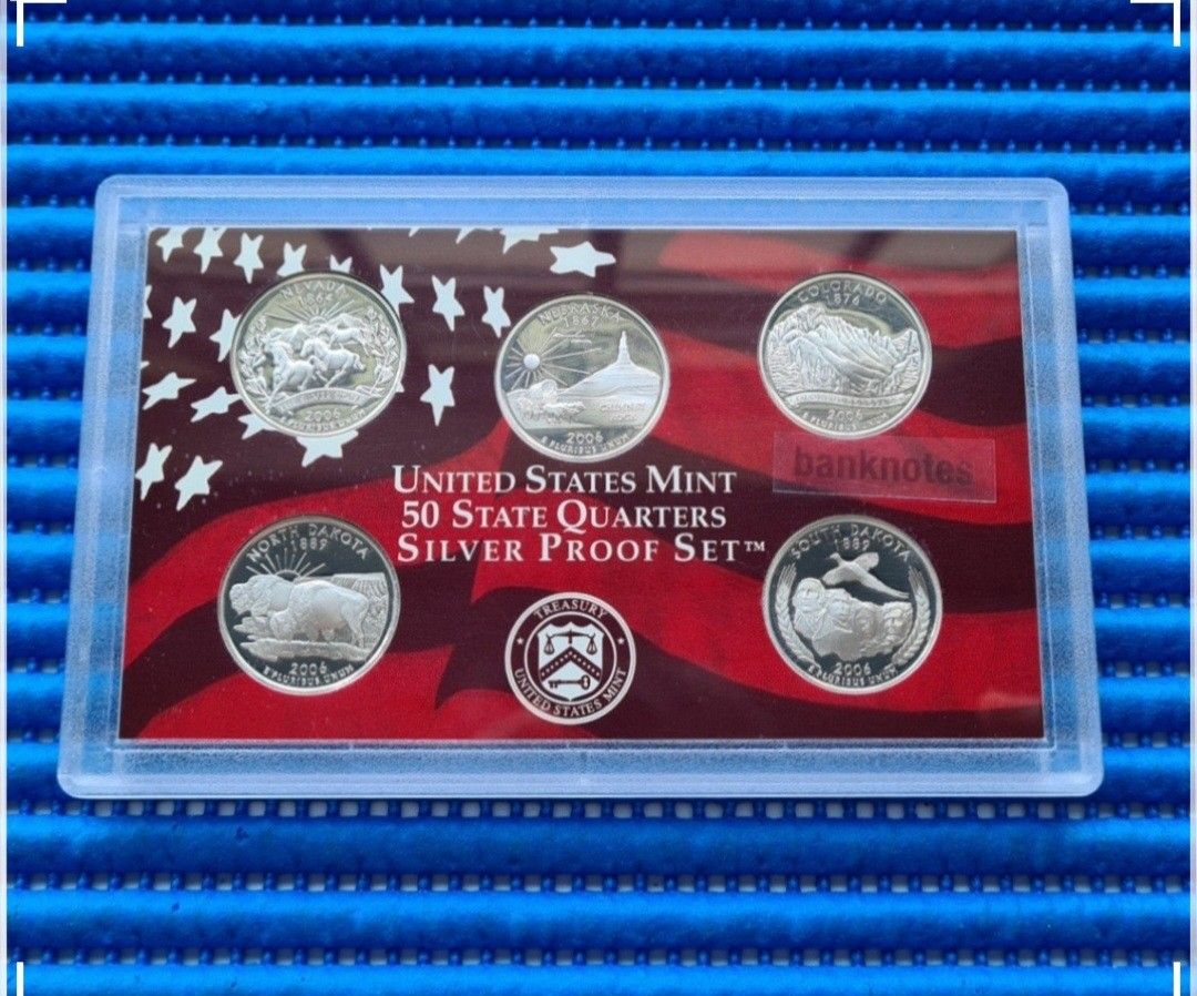 2006 S United States Mint 50 States Quarters Silver Proof Coin Set ...