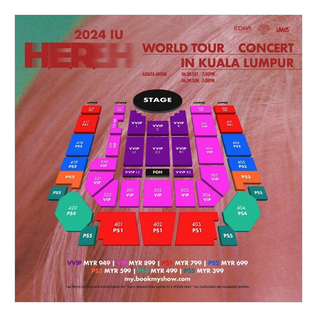 2024 IU WORLD TOUR CONCERT IN KUALA LUMPUR, Tickets & Vouchers, Event ...