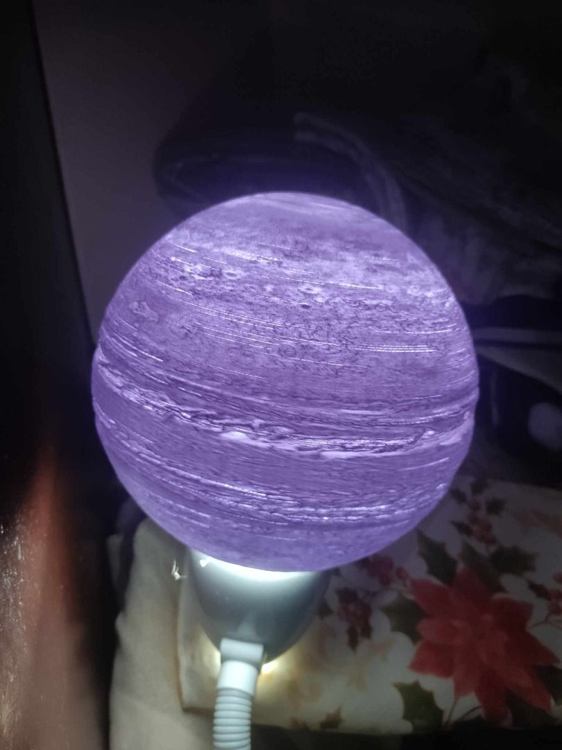 3D Printed Jupiter Lamp (Full Size)(RGB), Hobbies & Toys, Stationary ...