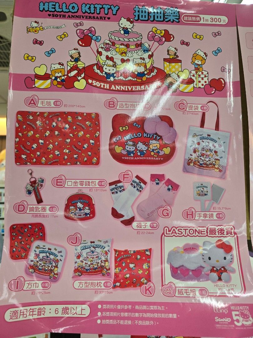 7-11 Taiwan x Hello kitty 50th anniversary bday kuji, Hobbies & Toys ...