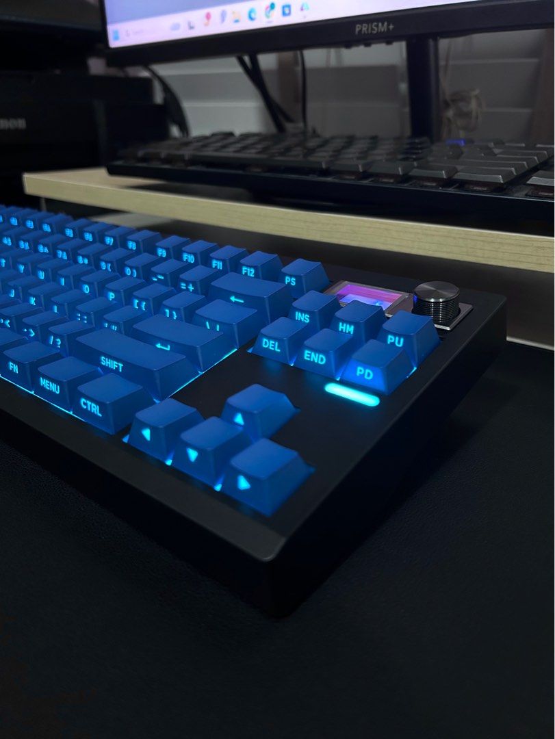 87% TKL Custom Mechanical Keyboard (Blue gradiant keycaps) - Trị mode ...