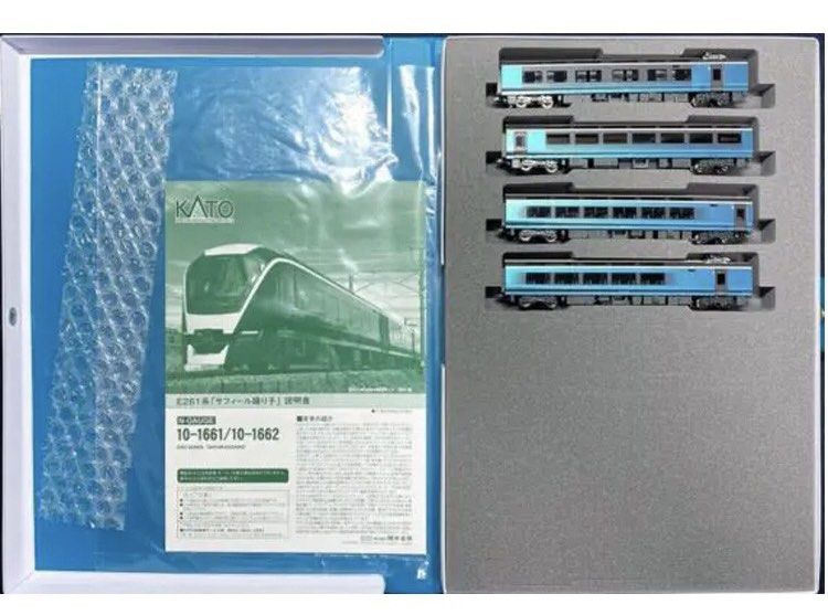 特價 全新 少量現貨 2024版 KATO 10-1661S & 10-1662 10-1661S 基本set + 增結set E261系 Saphir Odoriko「サフィール踊り子 ...