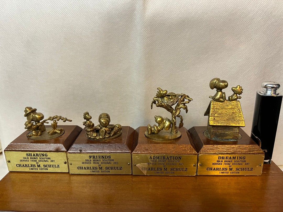 *全新 Snoopy 史努比 珍藏擺設* Solid Bronze Sculpture Derived From Original Art ...