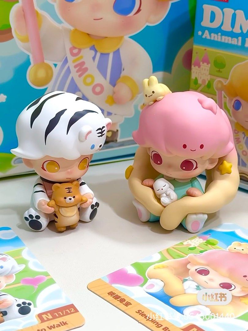 BNIF Dimoo Animal Kingdom Baby Elephant Bubble Sleeping Bunny Red Panda ...