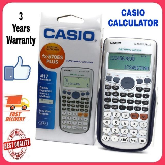 Casio Scientific Calculator FX-570ES Plus new model with 417 Functions ...