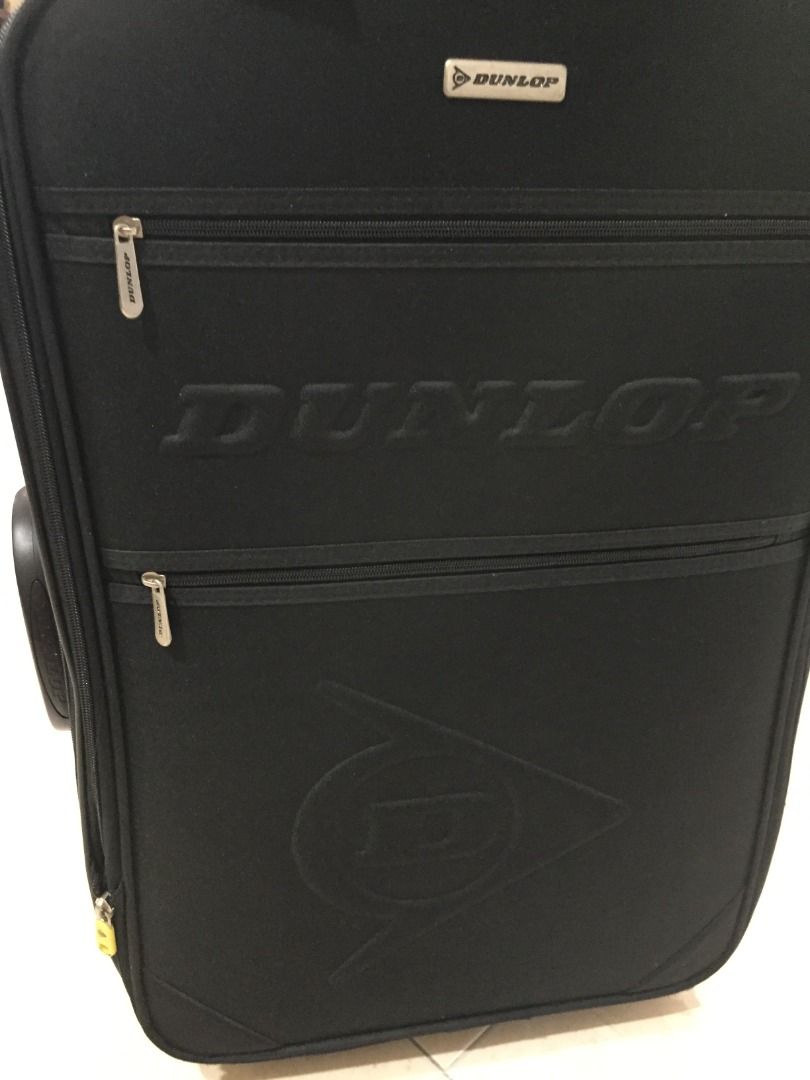 Dunlop black fabric luggage, Hobbies & Toys, Travel, Luggages on Carousell