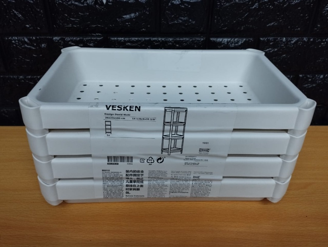 Ikea vesken 4 tier shelf unit, Furniture & Home Living, Furniture ...