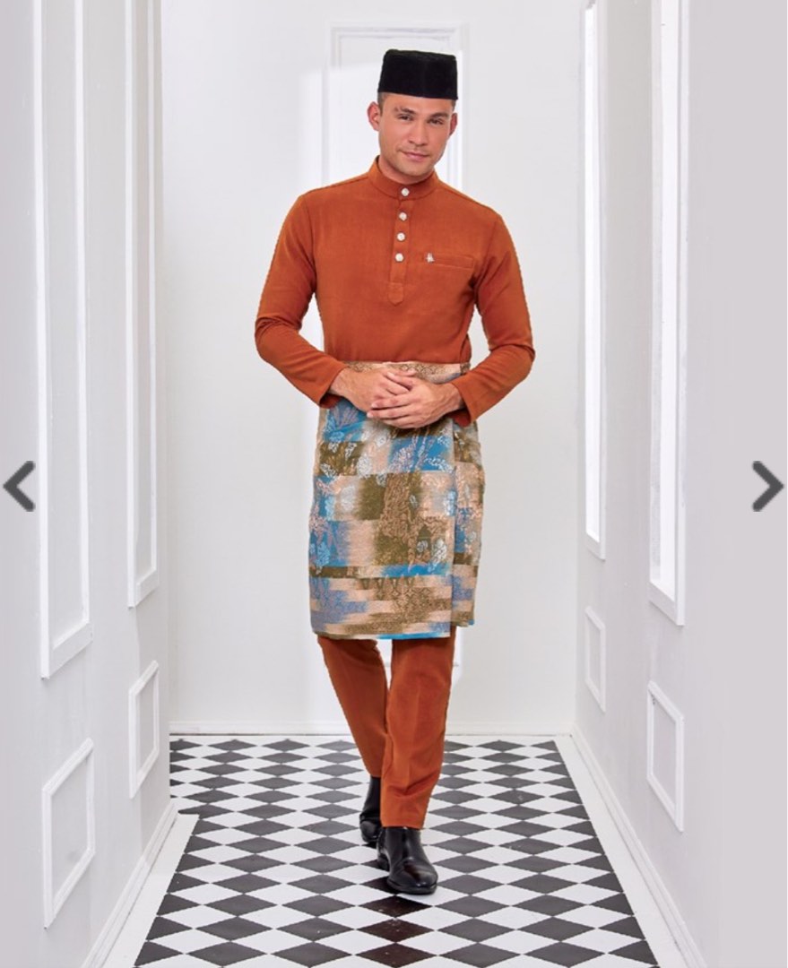 Jibriel Brick Orange (S) - Leeyanarahman, Men's Fashion, Muslim Wear ...