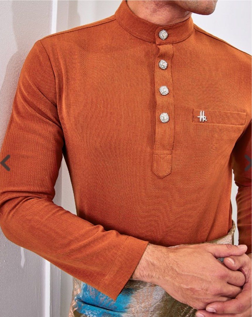 Jibriel Brick Orange (S) - Leeyanarahman, Men's Fashion, Muslim Wear ...