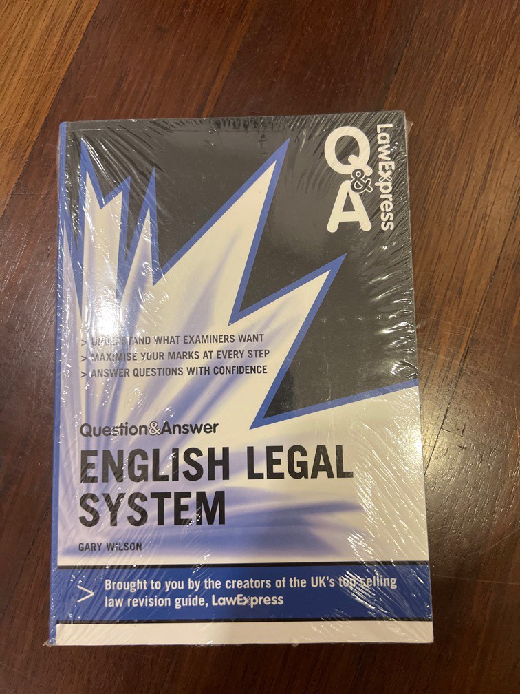 LLB BOOK (new!) - English Legal System Q&A ( Gary Wilson), Hobbies ...