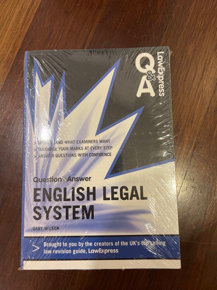 LLB BOOK (new!) - English Legal System Q&A ( Gary Wilson), Hobbies ...