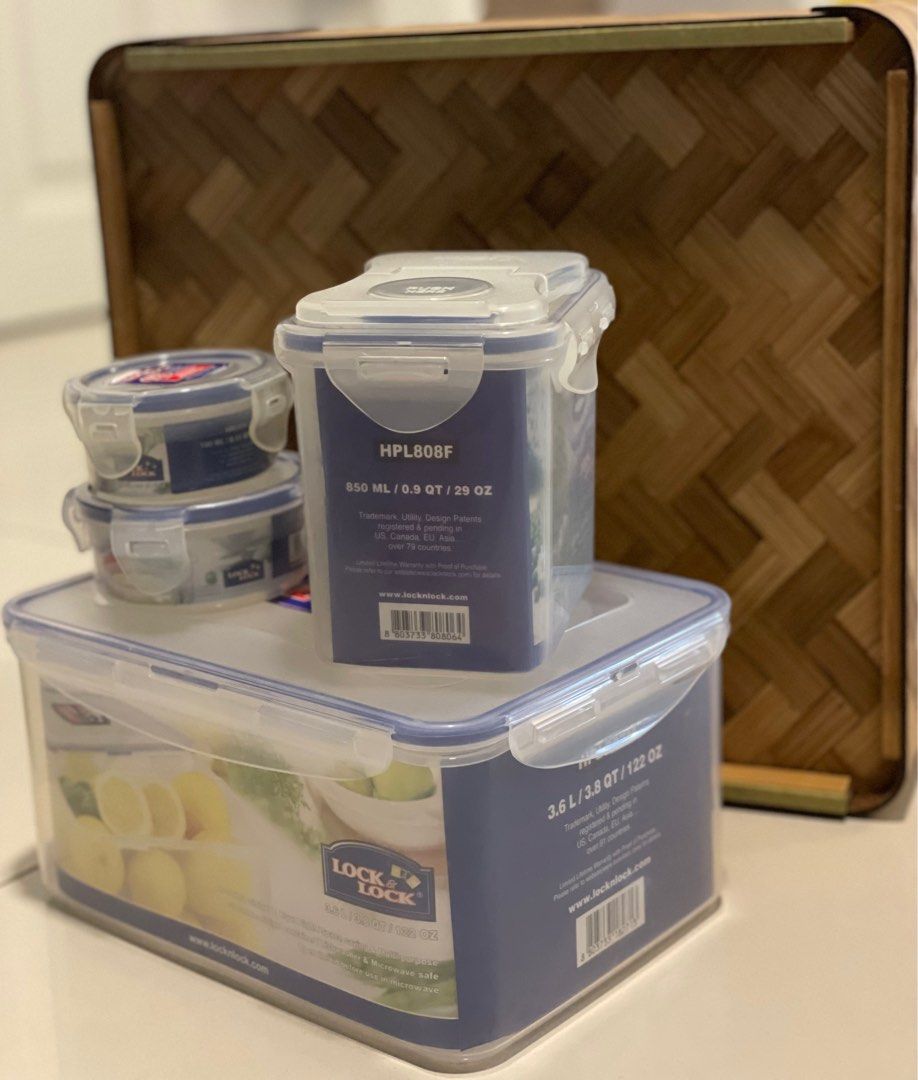 Lock n Lock Plastic Containers - various sizes, Furniture & Home Living ...