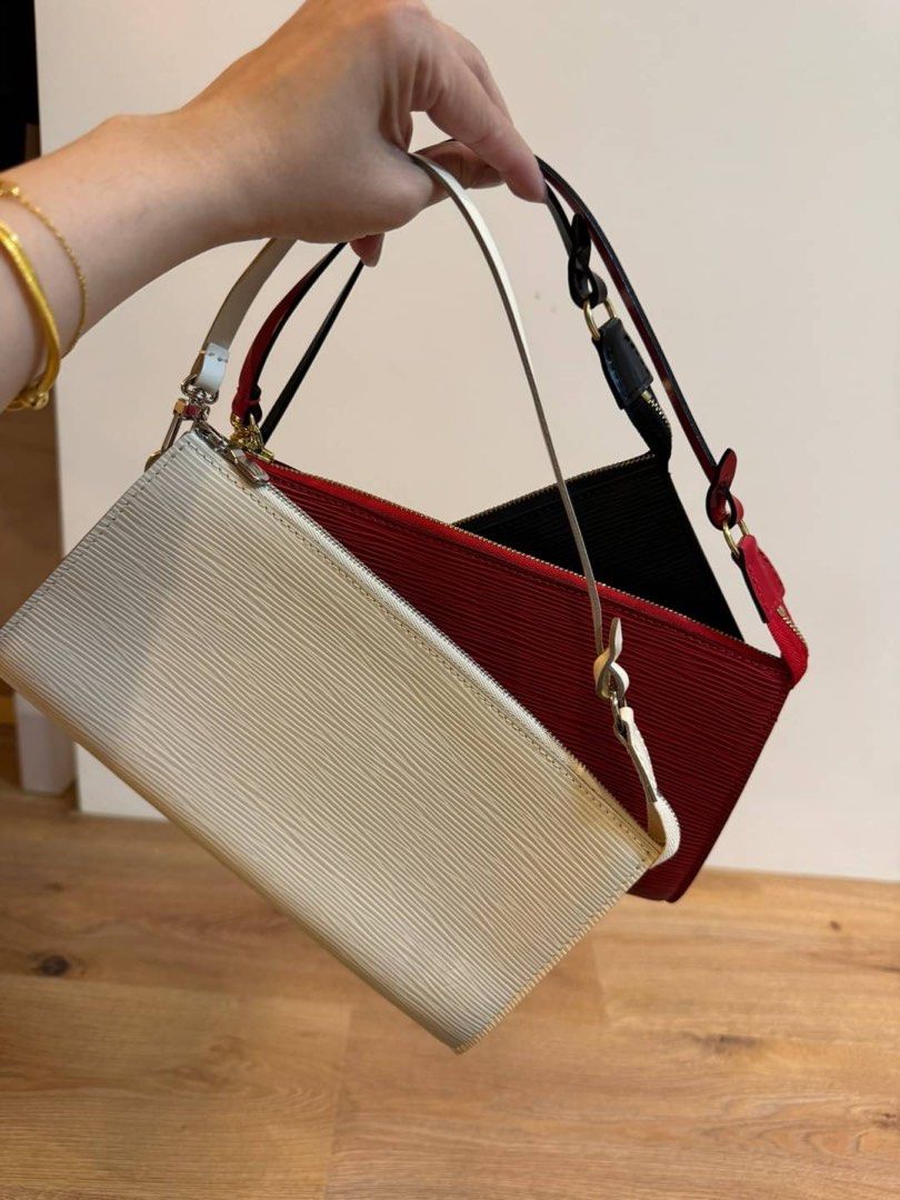 LV 路易威登 EPI 黃 白 黑 紅 水波紋 麻將包 腋下包 手提包 手挽包 手拿包, 名牌精品, 精品包與皮夾在旋轉拍賣