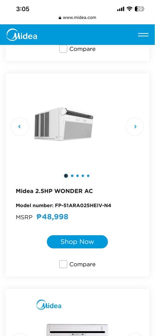 Midea Wonder Ac 2.5 inverter window, TV & Home Appliances, Air ...