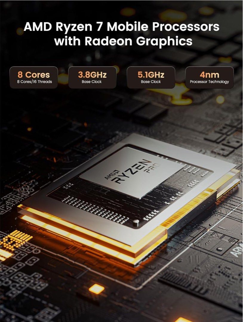 MINISFORUM Neptune Series HX100G Mini PC AMD Ryzen 7 7840HS Desktop ...