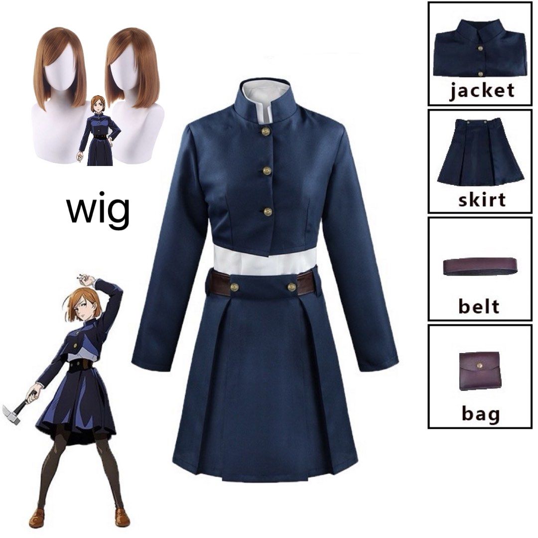 Nobara Kugisaki Jujutsu Kaisen Cosplay Default Costume Uniform and ...