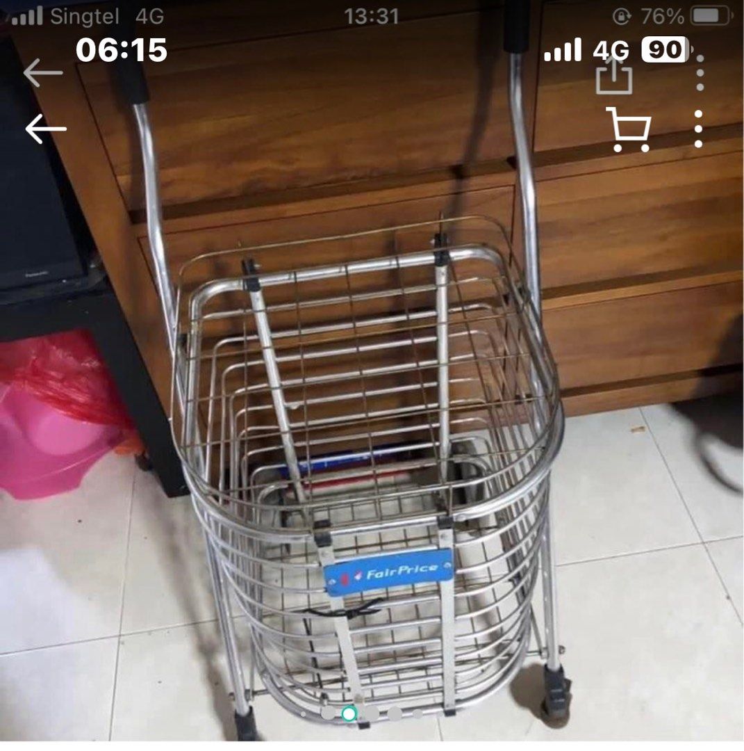 NTUC Foldable Trolley each $30, Furniture & Home Living, Kitchenware ...