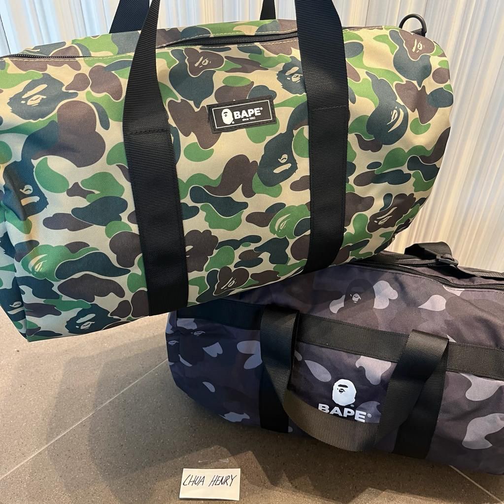 Original Bape Magazine Camo Duffle Bag Travel Bag, Men's Fashion, Bags ...