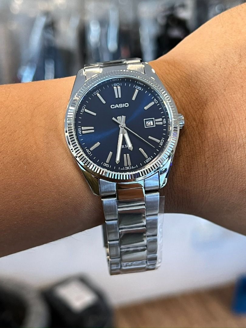 ORIGINAL CASIO Analog Blue Dial Stainless Steel Men's Watch MTP-1302PD-2AV, Luxury, Watches on ...