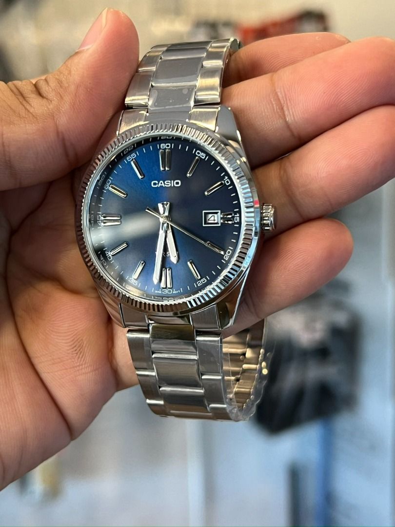 ORIGINAL CASIO Analog Blue Dial Stainless Steel Men's Watch MTP-1302PD-2AV, Luxury, Watches on ...