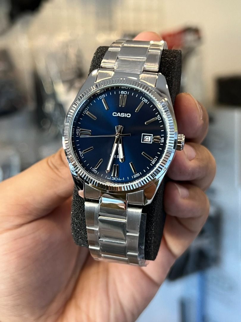 ORIGINAL CASIO Analog Blue Dial Stainless Steel Men's Watch MTP-1302PD-2AV, Luxury, Watches on ...