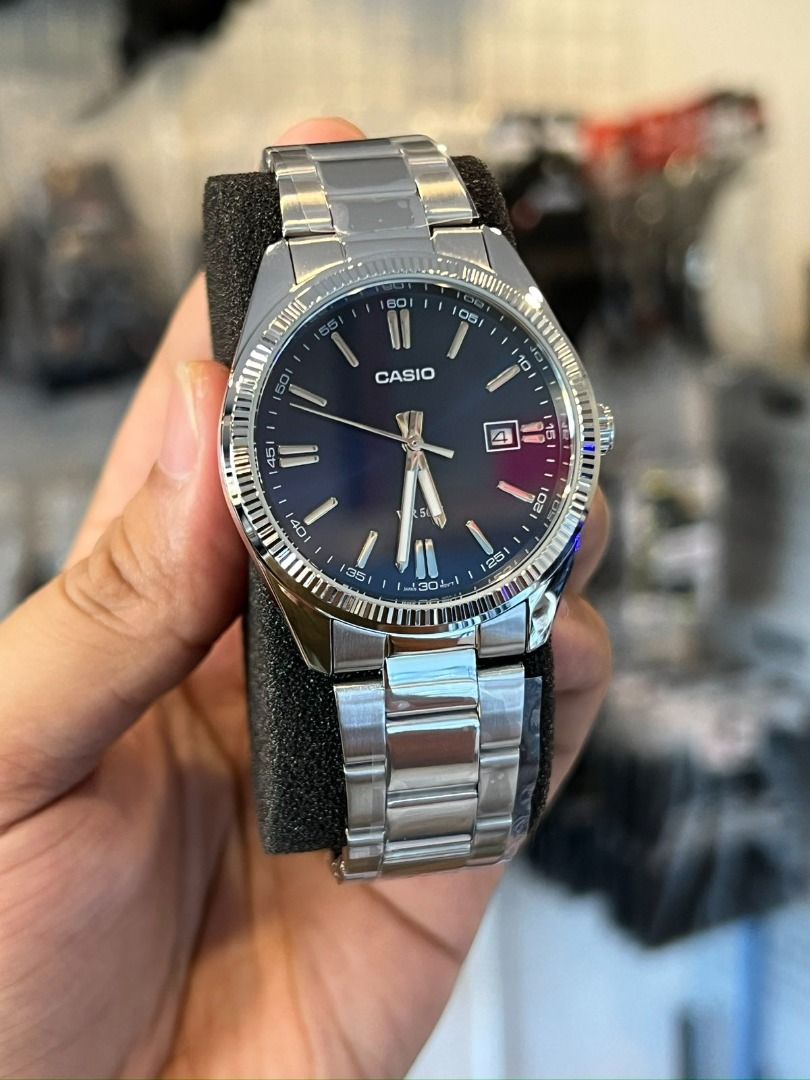 ORIGINAL CASIO Analog Blue Dial Stainless Steel Men's Watch MTP-1302PD-2AV, Luxury, Watches on ...