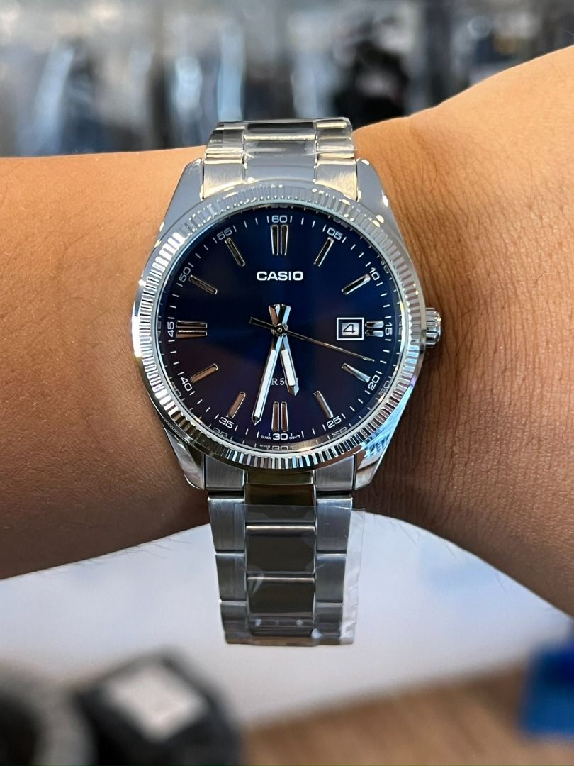 ORIGINAL CASIO Analog Blue Dial Stainless Steel Men's Watch MTP-1302PD-2AV, Luxury, Watches on ...